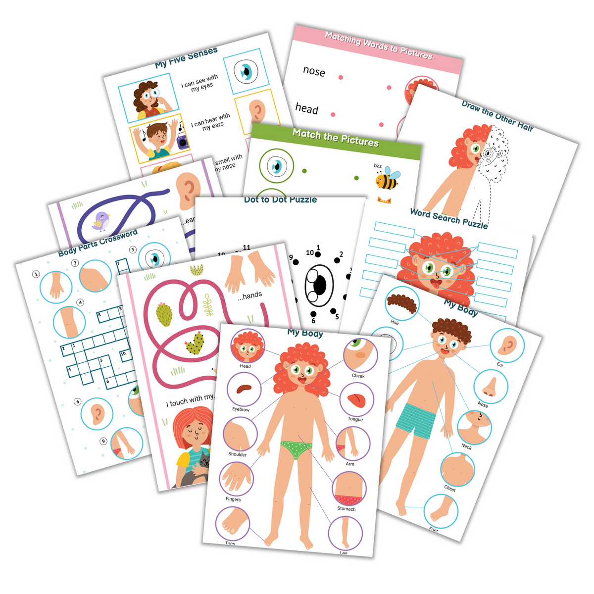 Body Parts & Five Senses Mega Activity Bundle– Sensory Surroundings