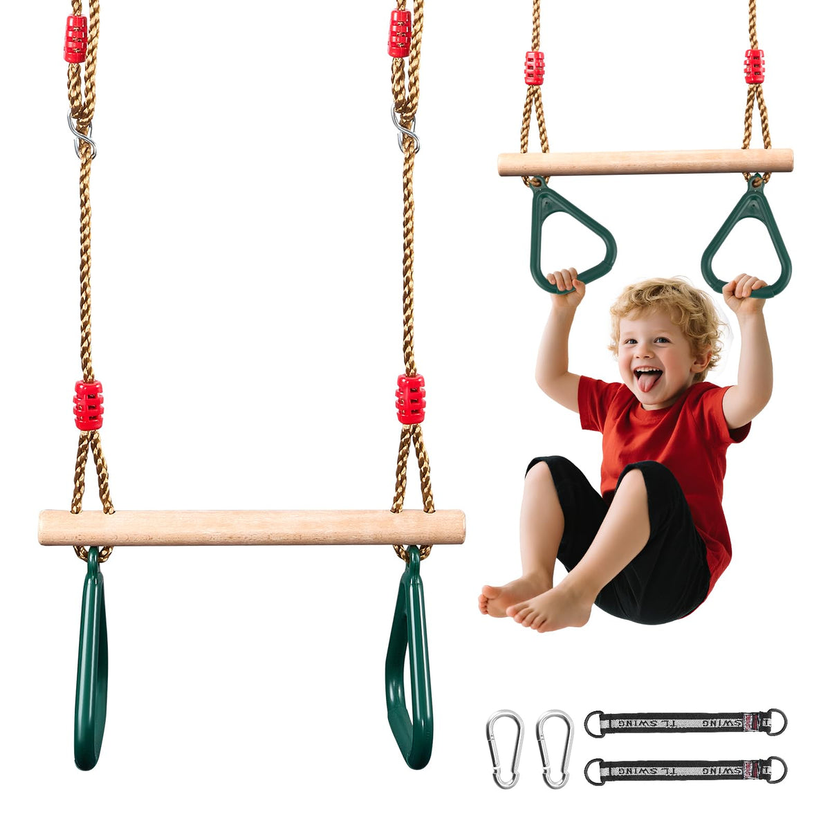 Wooden Trapeze Swing Bar for Kids | Sensory Surroundings