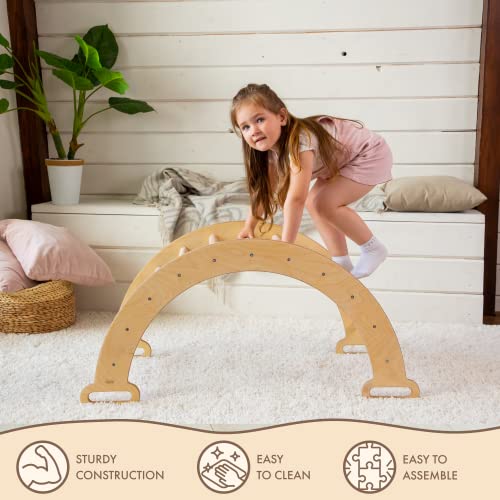 Montessori Wooden Toddler Climbing Frame Toy Arch | Sensory ...